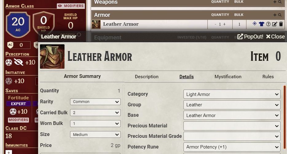 [Bug] Armor runes not working · Issue #2472 · foundryvtt/pf2e · GitHub
