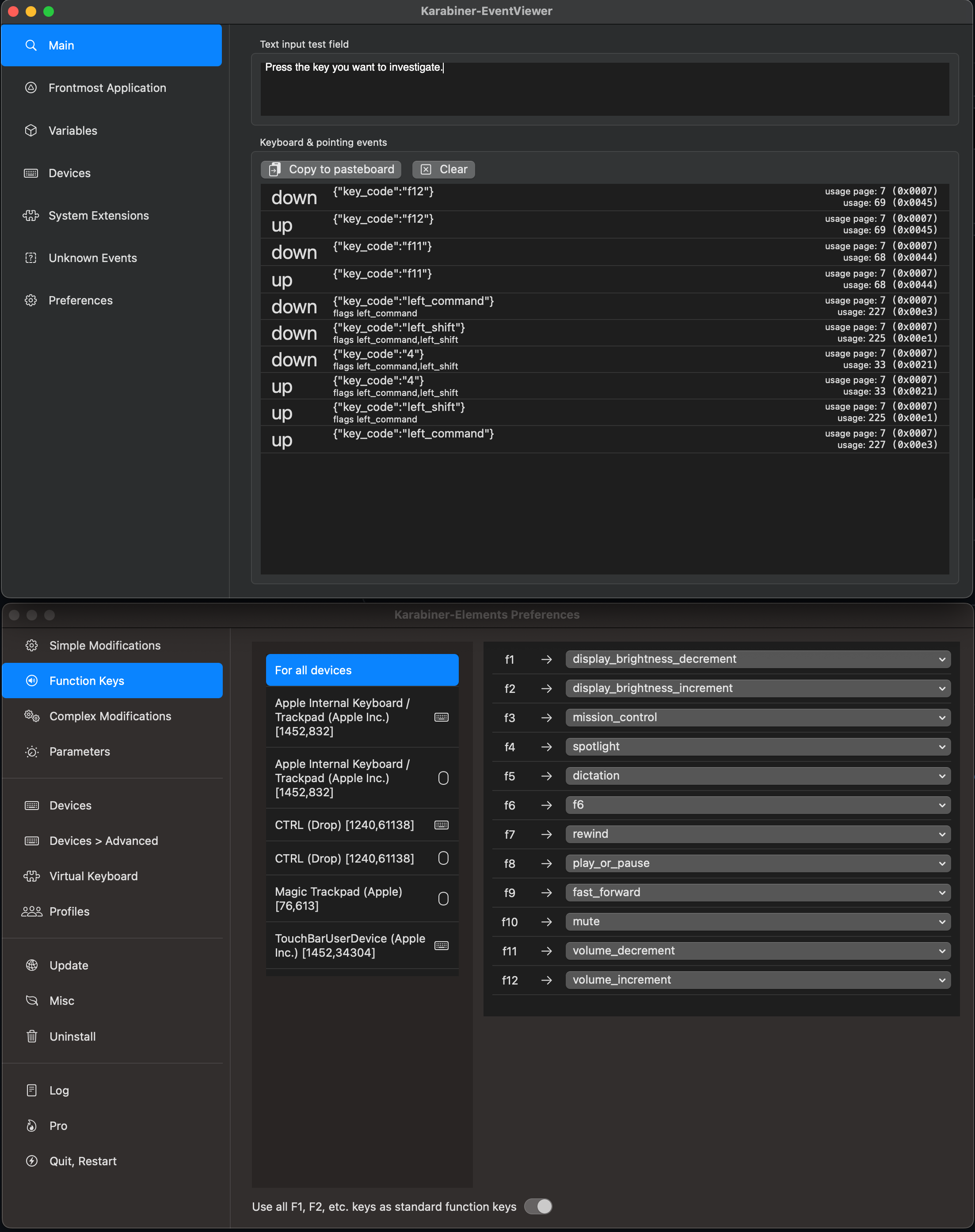 Ventura breaks function keys altogether · Issue #3321 · pqrs-org/Karabiner-Elements · GitHub