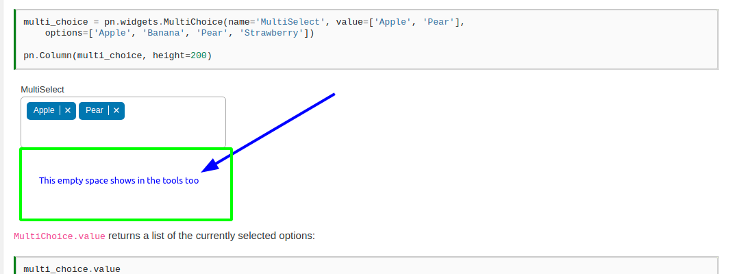 Multichoice Has Too Much Height · Issue 2979 · Holoviz Panel · Github
