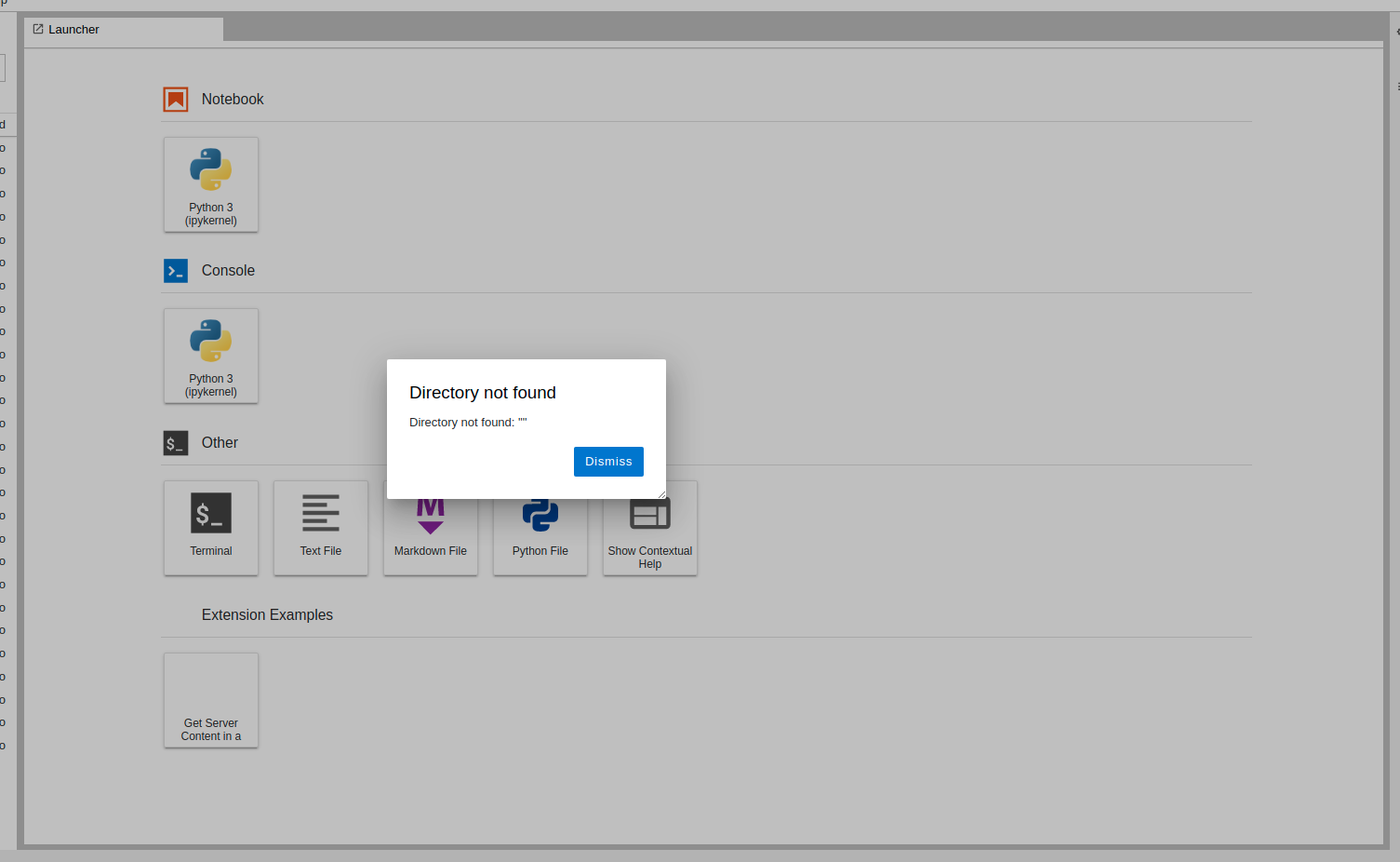 Directory not found: "" · Issue #11855 · jupyterlab/jupyterlab · GitHub