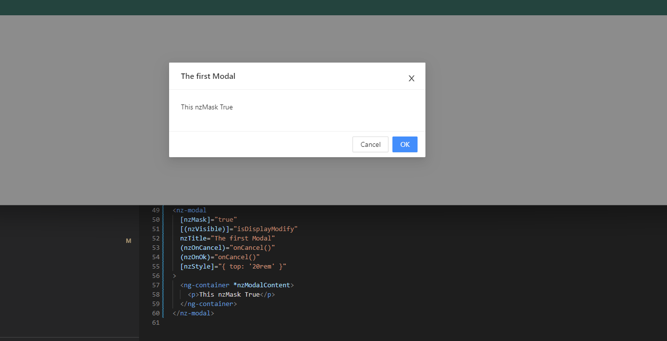 Modal 设置 [nzMask]="false" 不生效 · Issue #7942 · NG-ZORRO/ng-zorro-antd · GitHub
