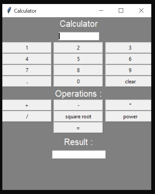 GitHub - BertrandBorel/Calculator: Calculator with Python and Tkinter