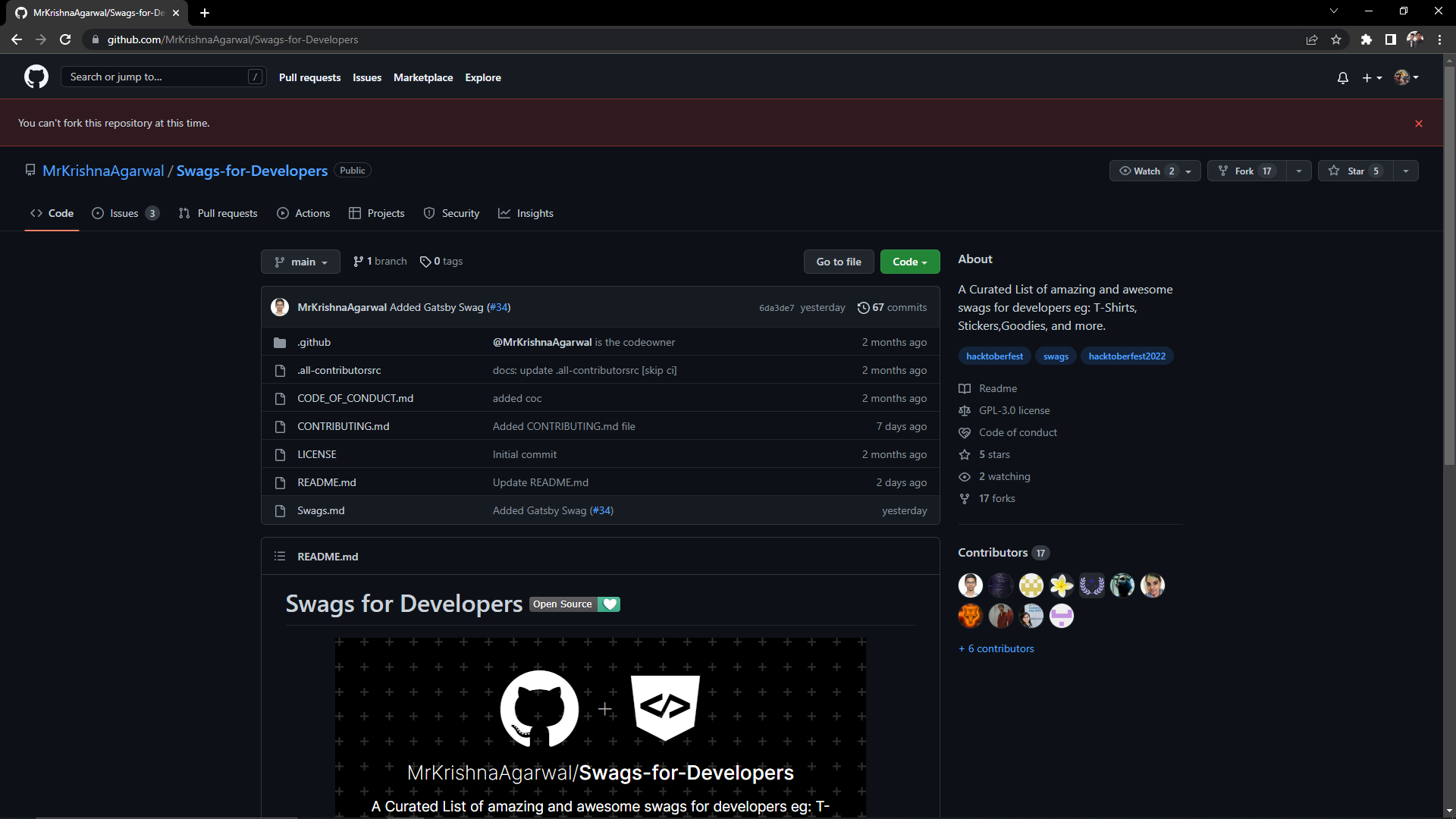 contributors image in readme file · Issue #36 · MrKrishnaAgarwal/Swags ...