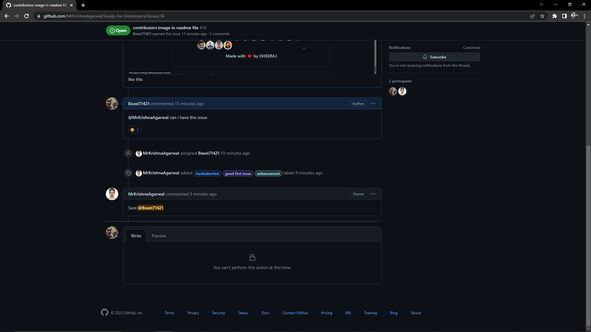 contributors image in readme file · Issue #36 · MrKrishnaAgarwal/Swags ...