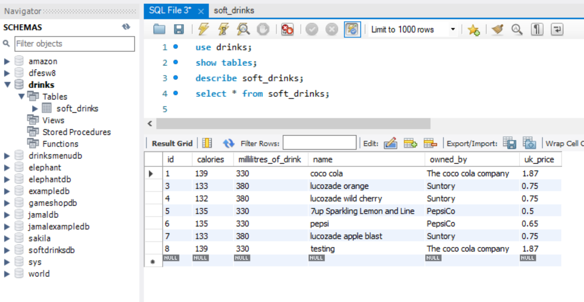 GitHub - JHUSSM/Soft-Drinks-List