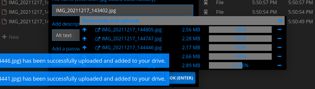 Upload multiple files UI hidden ok button · Issue #849 · cryptpad/cryptpad · GitHub