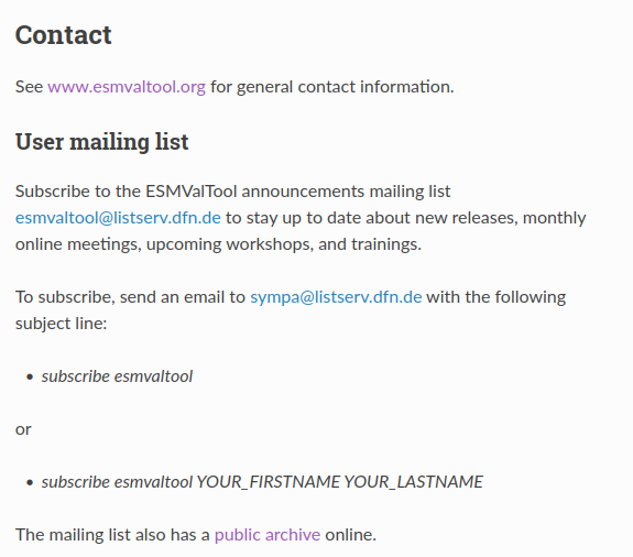 [suggestion] Lists Of Suggestion For Esmvaltool Documentation · Issue 2458 · Esmvalgroup