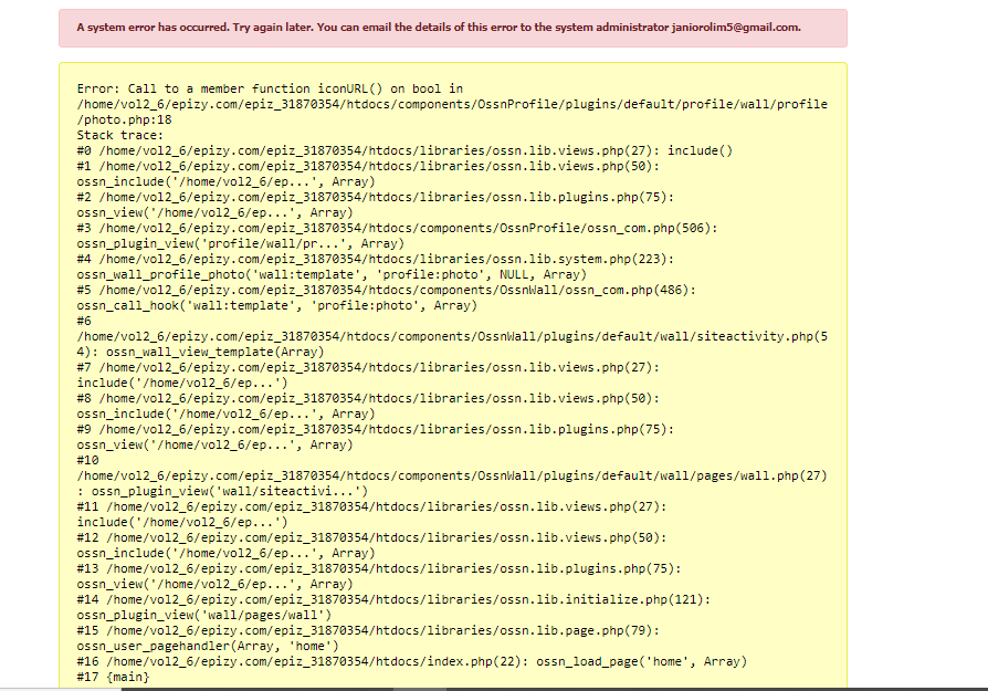 A system error has occurred. Try again later. · Issue #2161 · opensource-socialnetwork ...