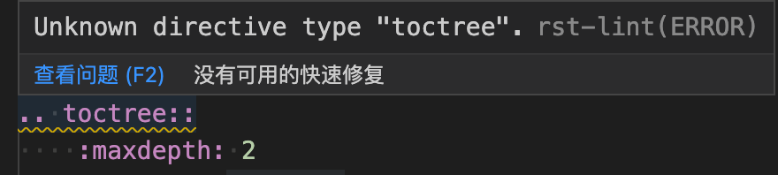 [Bug]: Unknown directive type "toctree" · Issue #386 · vscode-restructuredtext/vscode ...