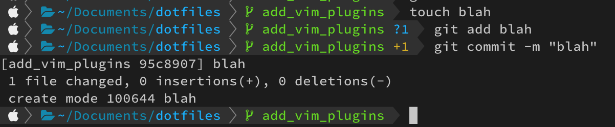 VCS prompt segment won't show anything if local branch is behind or ahead of remote repository ...