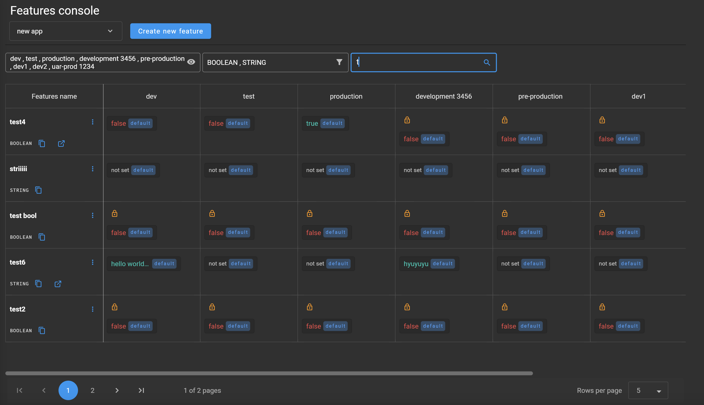 Pagination & Sorting ability while listing features · Issue #676 · featurehub-io/featurehub · GitHub