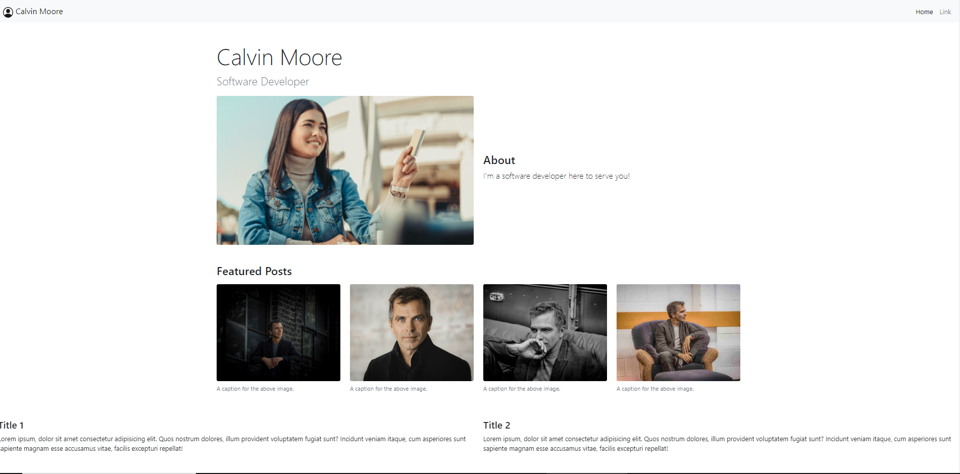 GitHub - calvinM17/bootstrapTemplate: A starter template made with Bootstrap