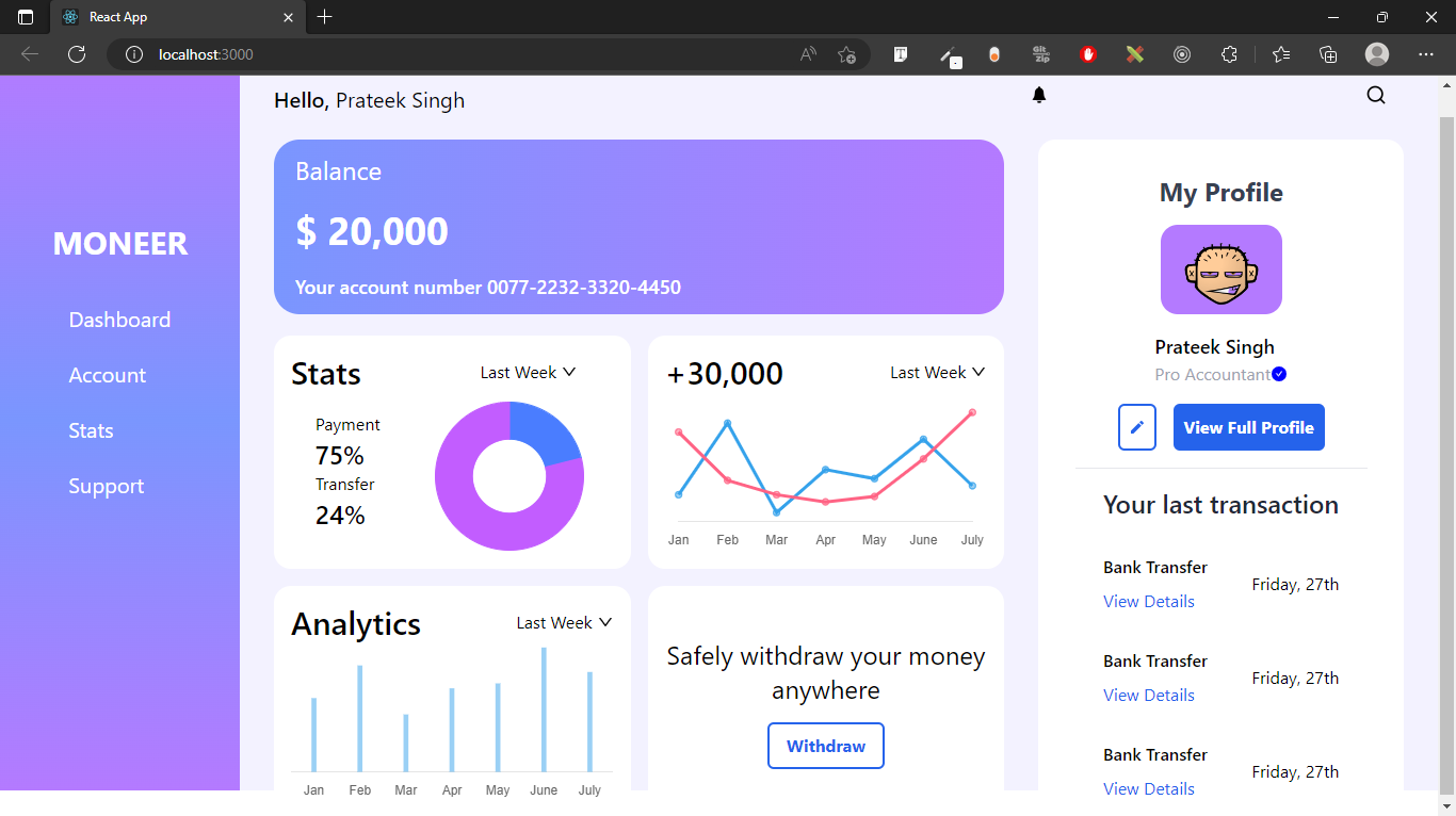 GitHub - stupidcoder22/Transaction-Dashboard-UI
