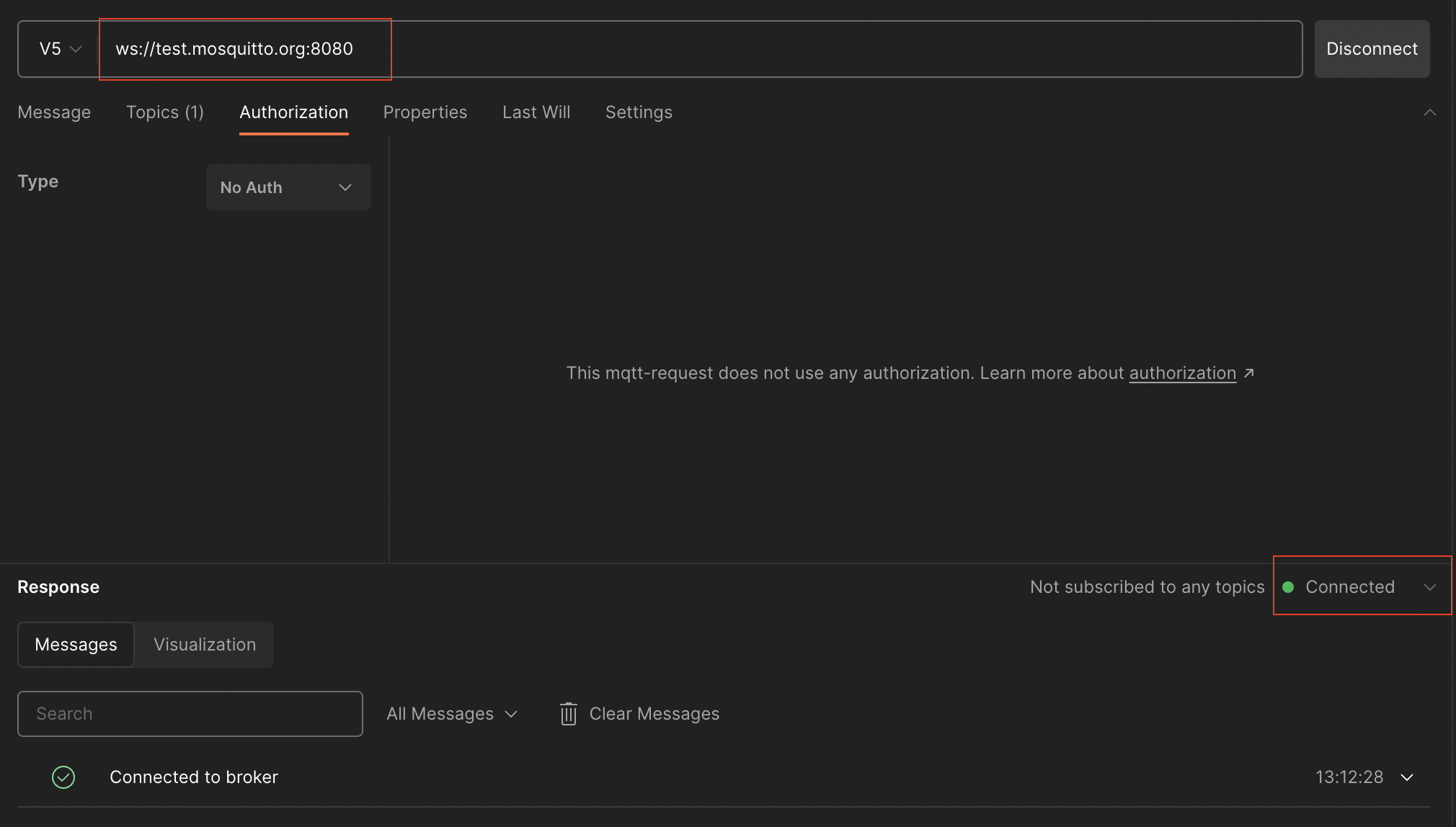 Mqtt Environment Variable Doesnt Work When Refering To Webscoket