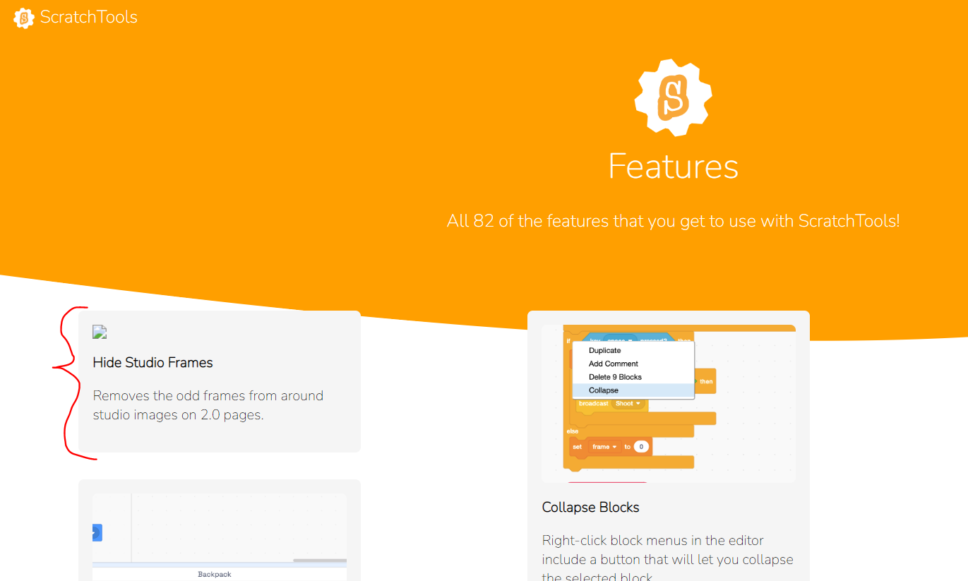 Broken Images on Features Page · Issue #209 · STForScratch/ScratchTools · GitHub