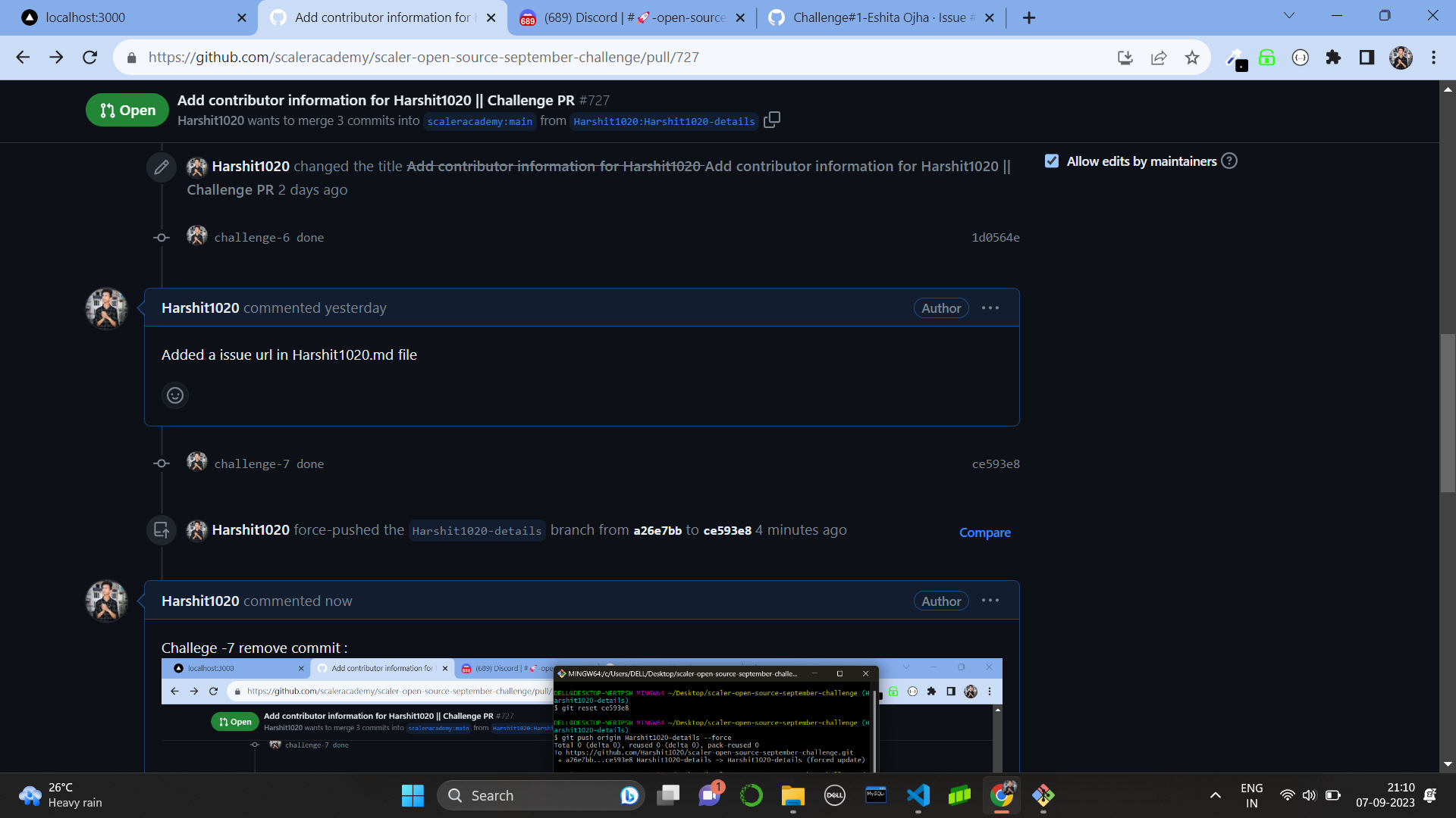 Challenge-1 [Harshit Dongre] (Harshit Dongre#9433) · Issue #329 · scaleracademy/scaler-open ...