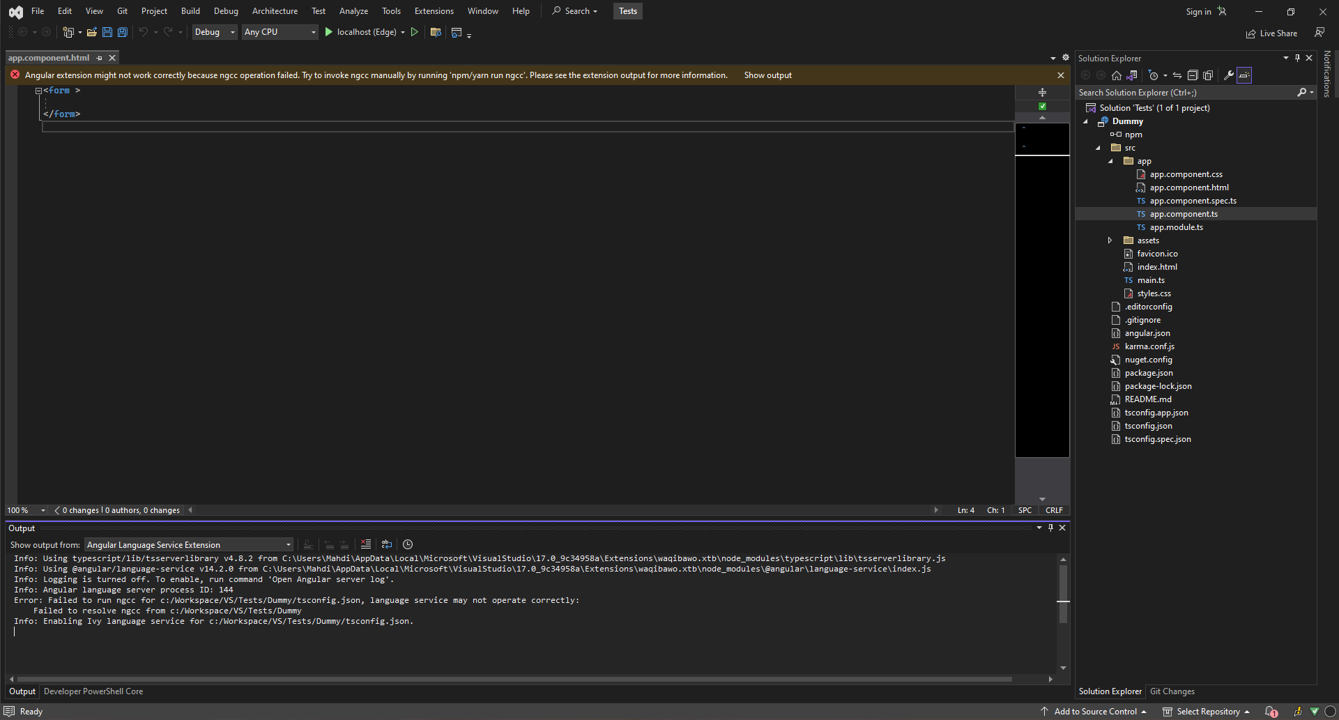Angular 16 · Issue #63 · microsoft/vs-ng-language-service · GitHub