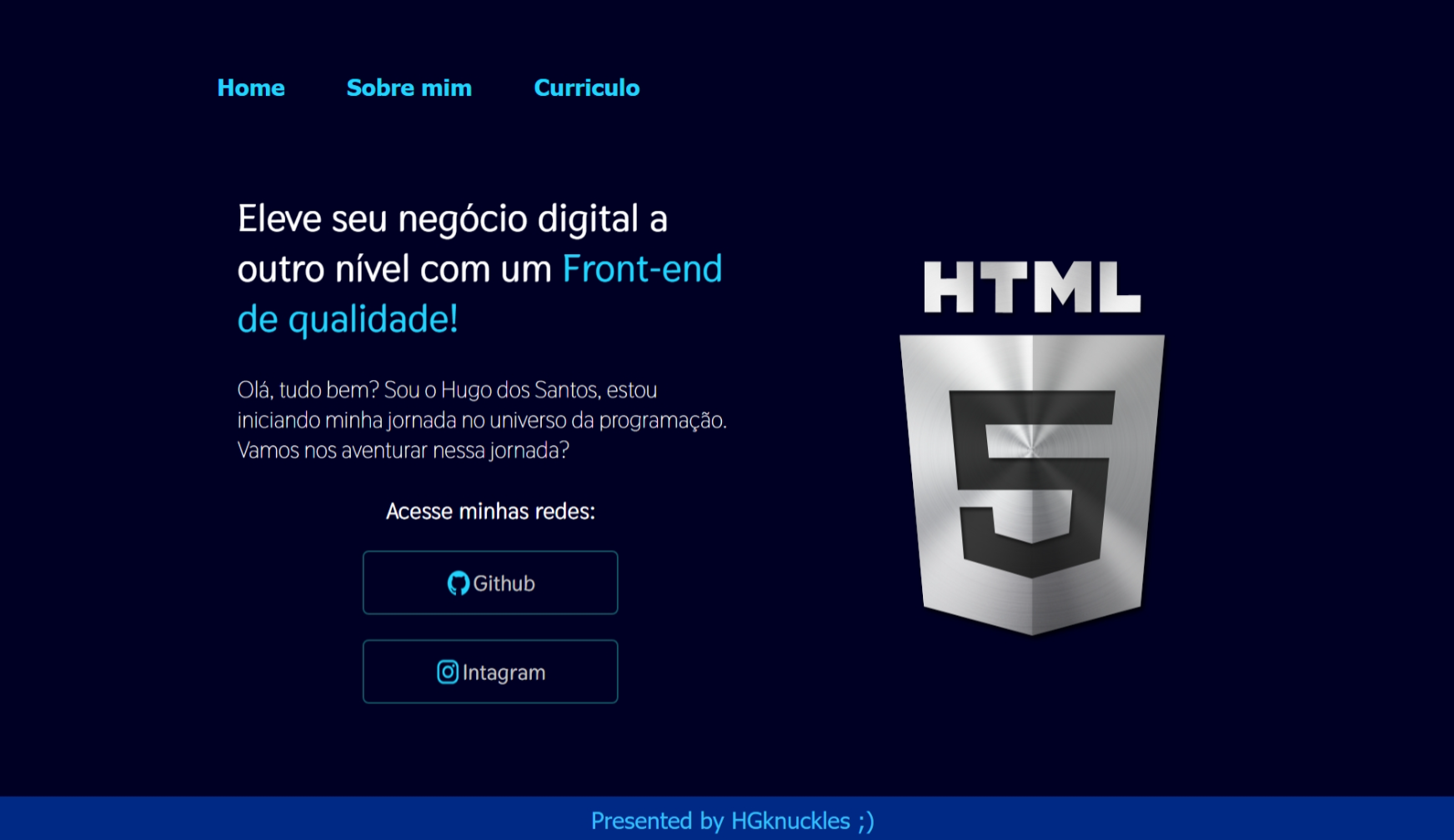 GitHub - HUG01313/portfolio: Meu primeiro portfolio desenvolvido com os cursos HTML-CSS da Alura