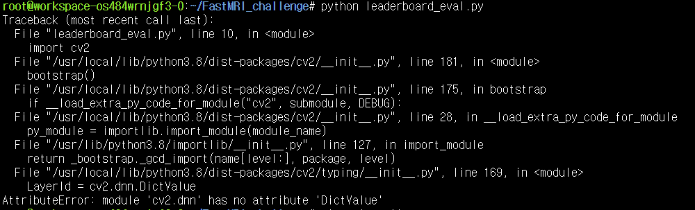 cv2 문제입니다. · Issue #219 · LISTatSNU/FastMRI_challenge · GitHub