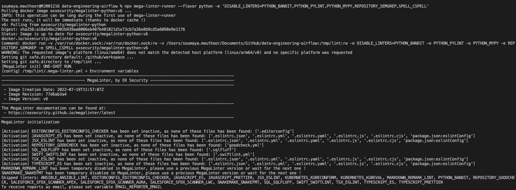 DISABLE_LINTERS not working as expected when running locally · Issue #1659 · oxsecurity ...