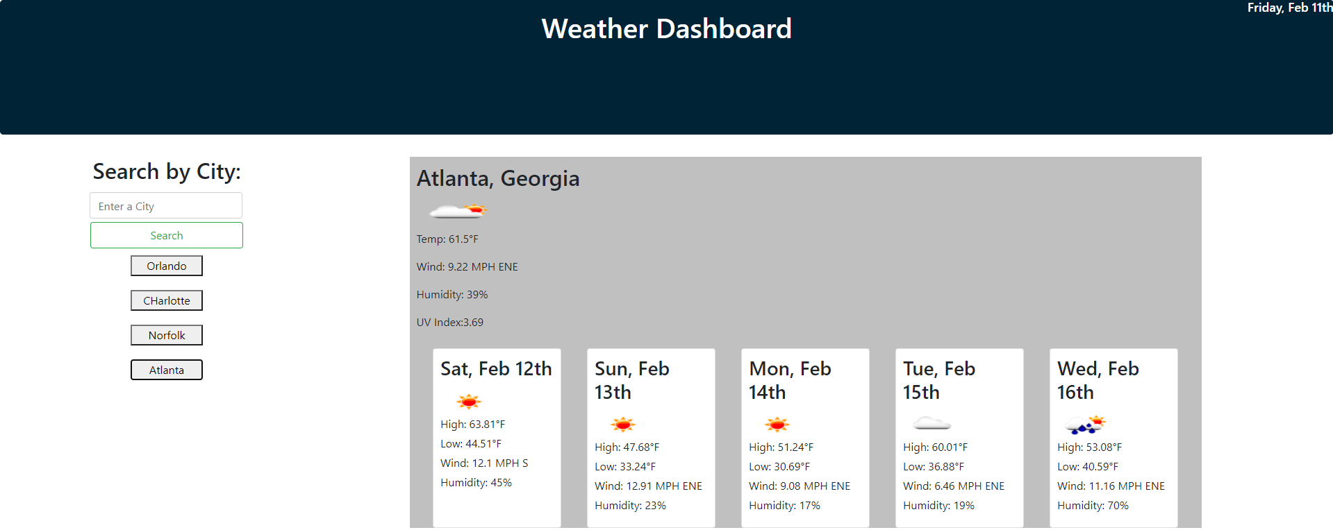 GitHub - picks6/weather-dashboard