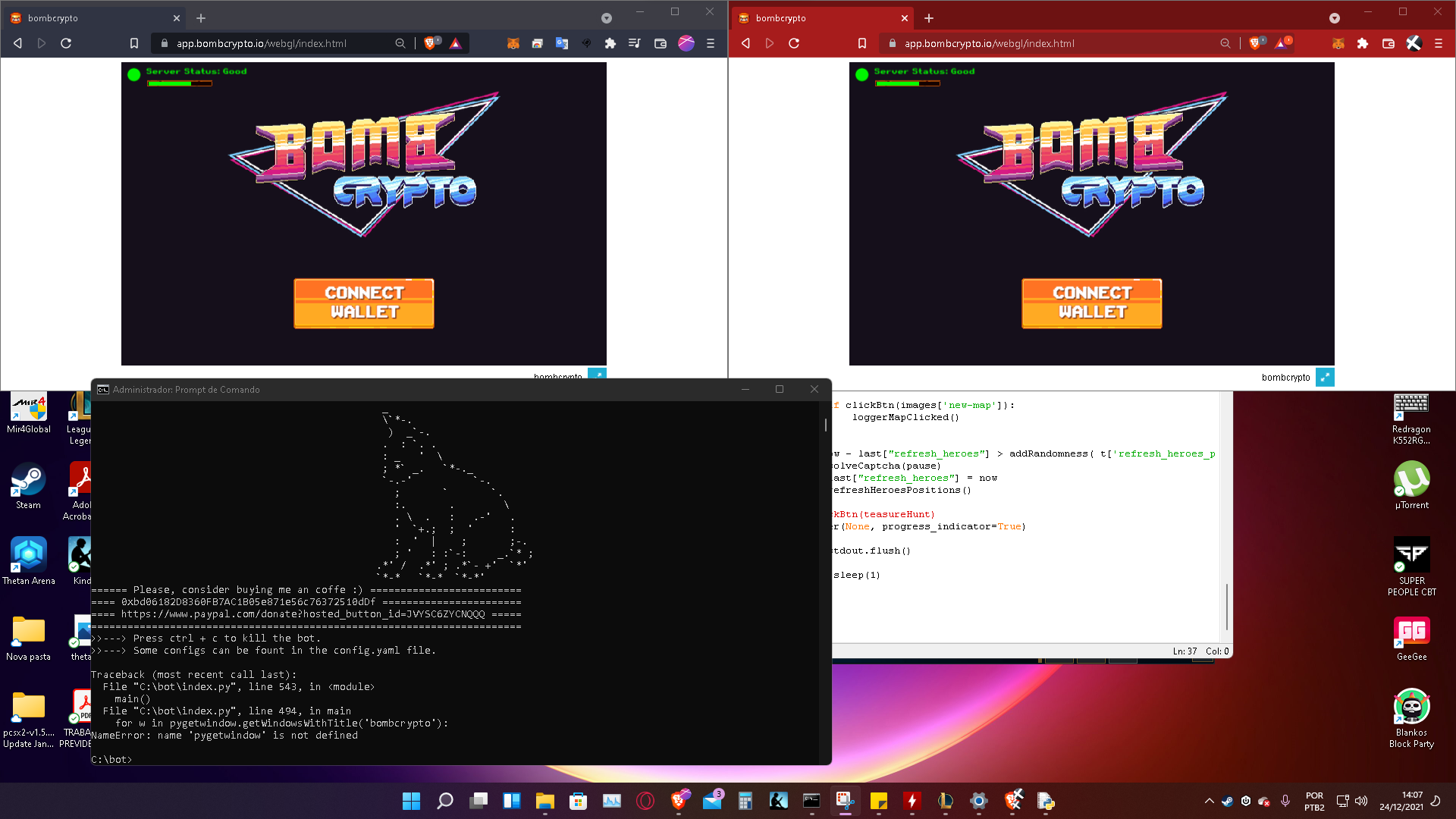 Multi browser · Issue #431 · mpcabete/bombcrypto-bot · GitHub