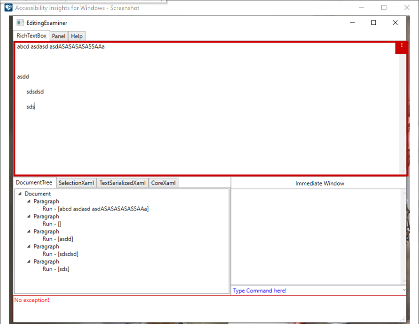 Section 508 502.3.1: (EditingExaminerDemo/document '') The Name property of a focusable element ...