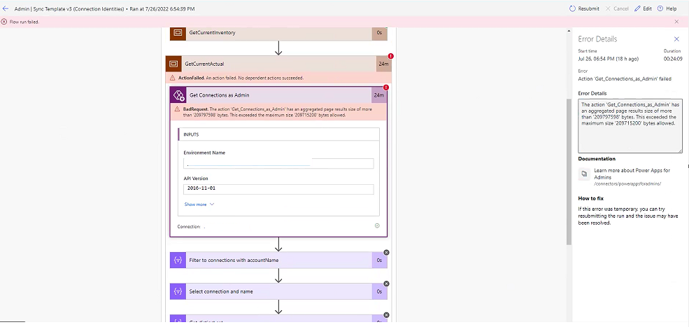 [CoE Starter Kit - BUG] Sync Template v3 (Connection Identities) Limit · Issue #3293 · microsoft ...
