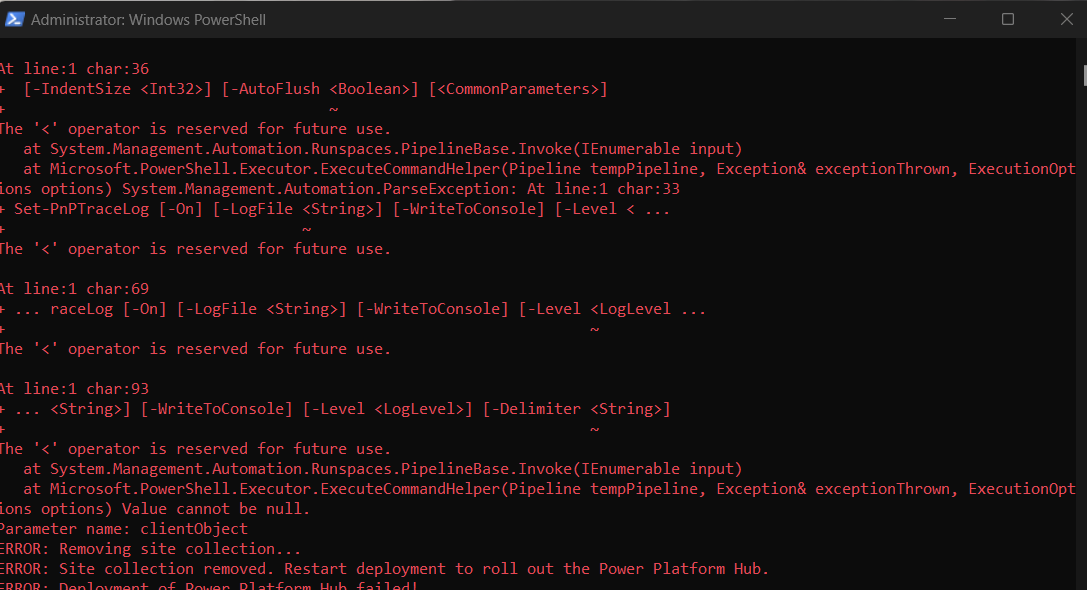 [Power Platform Hub] Deployment Failed Error · Issue #3859 · microsoft/coe-starter-kit · GitHub