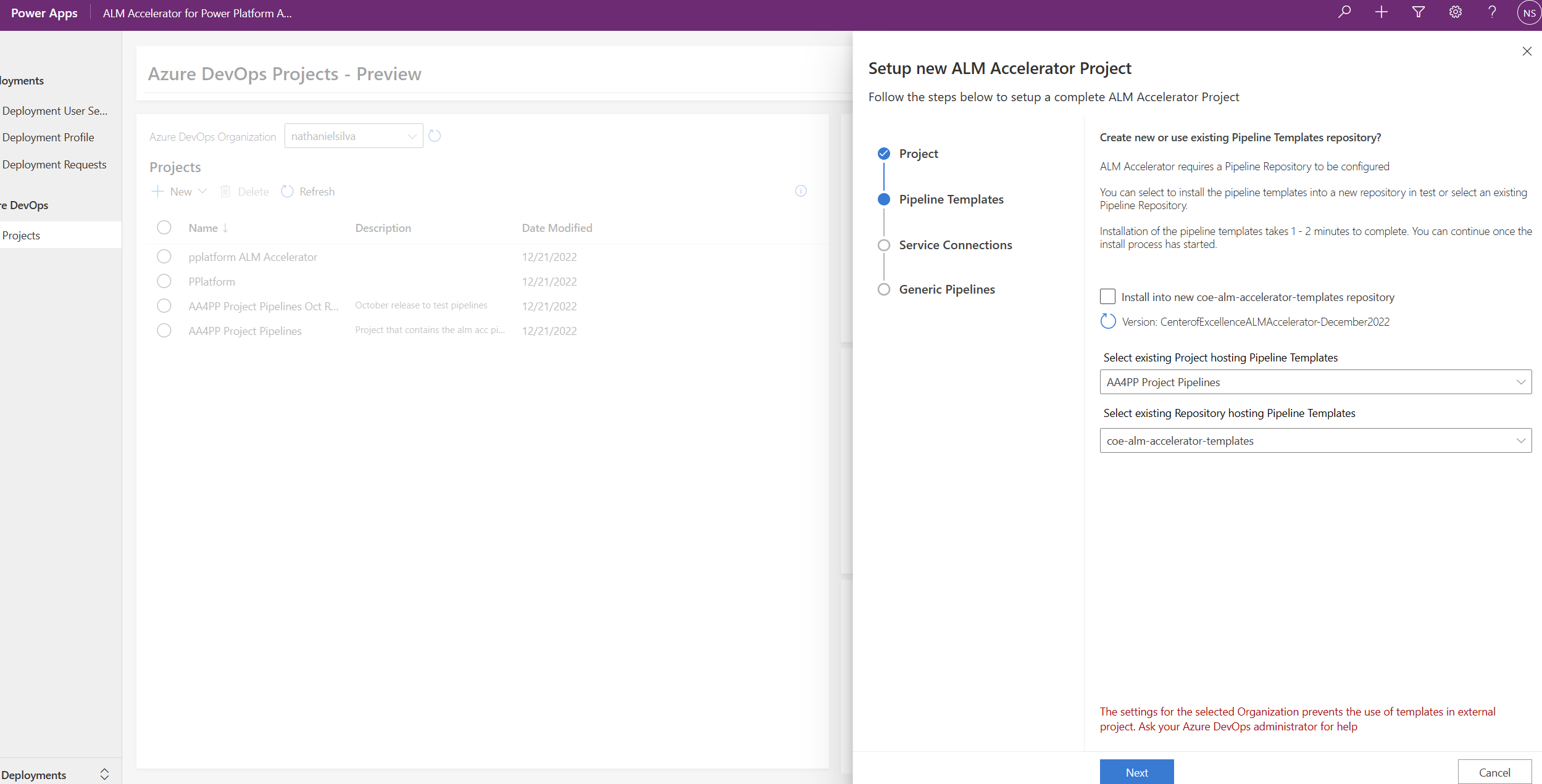 [alm Accelerator Bug] Unable To Setup Pipeline Template · Issue 4491 · Microsoft Coe Starter