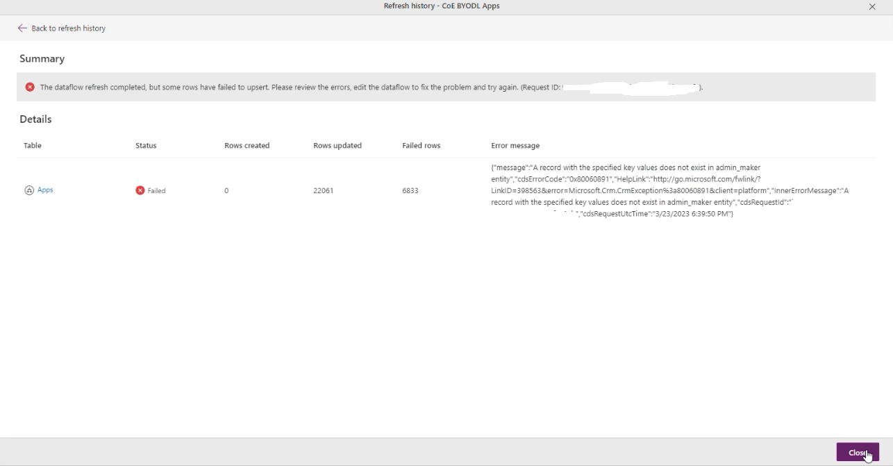 [CoE Starter Kit - BUG] Maker not found in Apps Dataflow for look up · Issue #5080 · microsoft ...