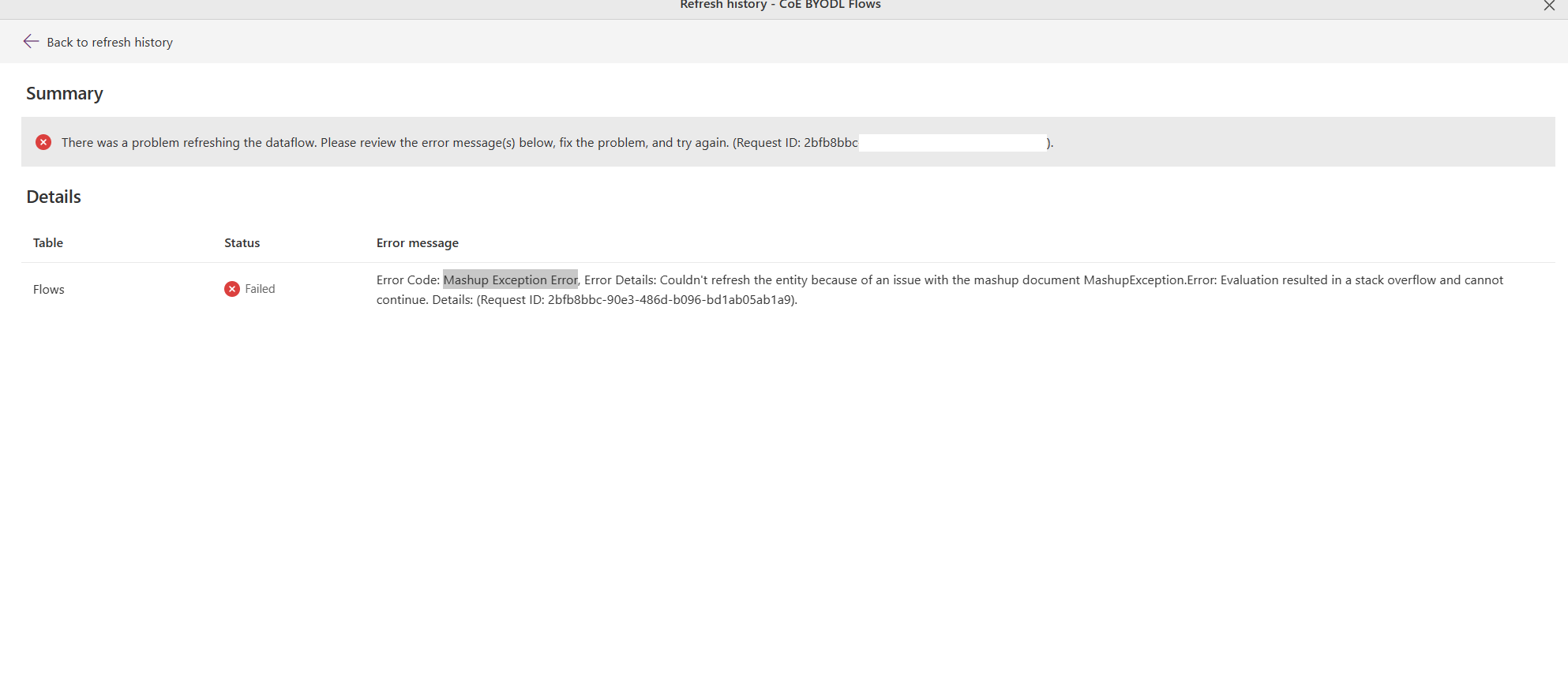 [CoE Starter Kit - BUG] Mashup Exception Error · Issue #5880 · microsoft/coe-starter-kit · GitHub