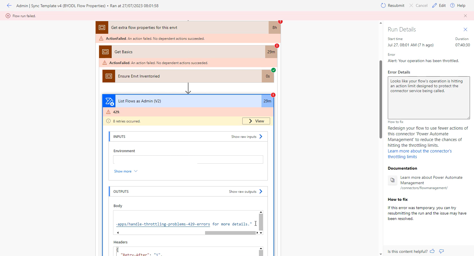 [CoE Starter Kit - BUG] BYODL Flow Properties Failing - rate limit · Issue #6182 · microsoft/coe ...