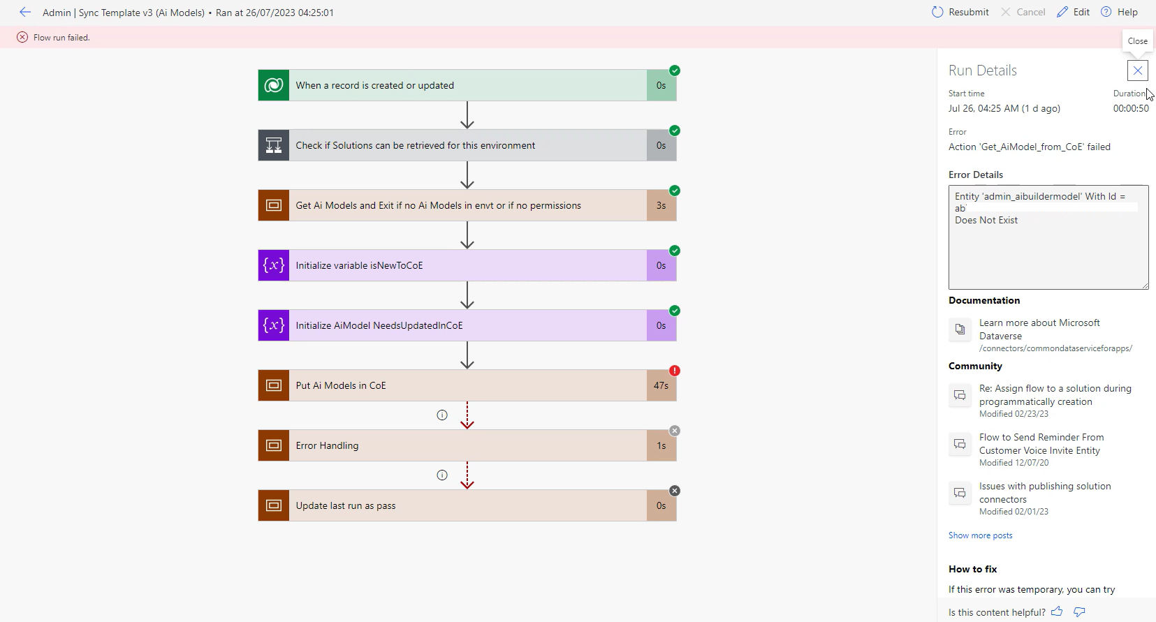 [CoE Starter Kit - BUG] Admin | Sync Template v3 (Ai Models) Fails not finding id · Issue #6186 ...