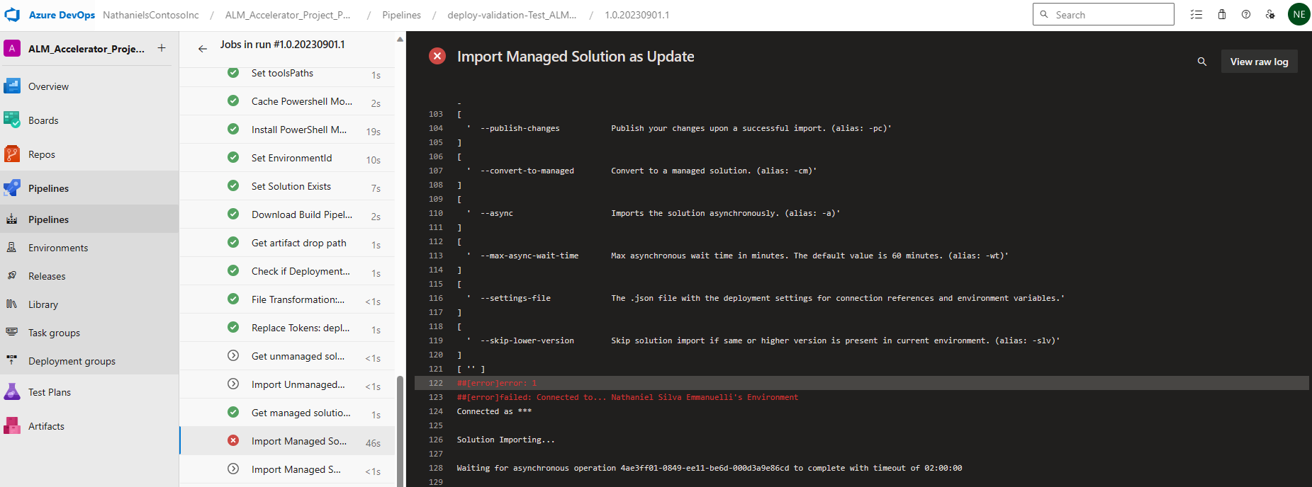 [ALM Accelerator - BUG]: Unable to Import Managed Solution as Update · Issue #6500 · microsoft ...