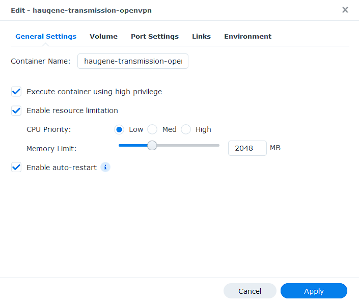 Migrated from DSM 6 to DSM 7. Docker Container No Longer Works. · Issue #2429 · haugene/docker ...