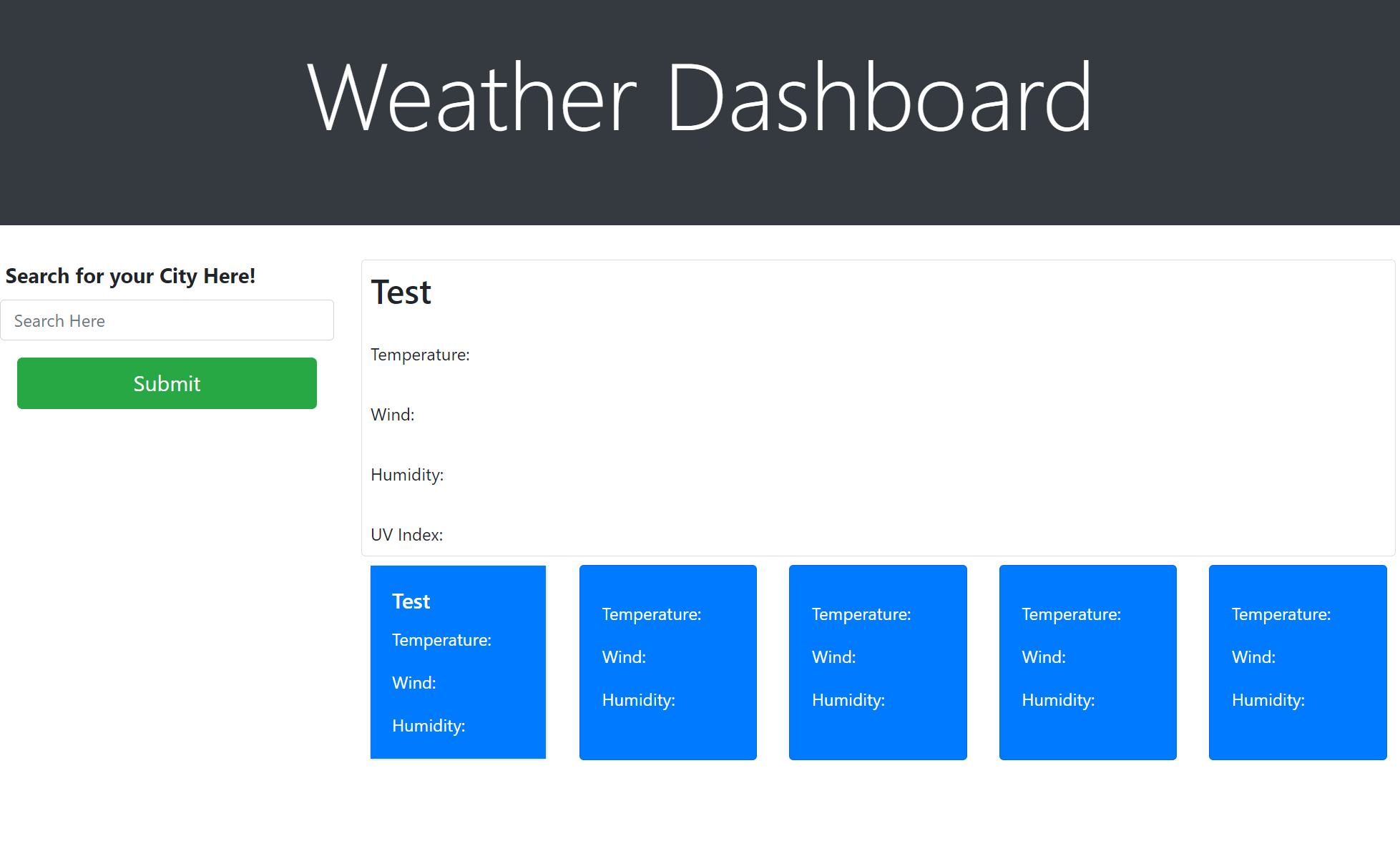 GitHub - jwedcap/Homework6WeatherDashboard