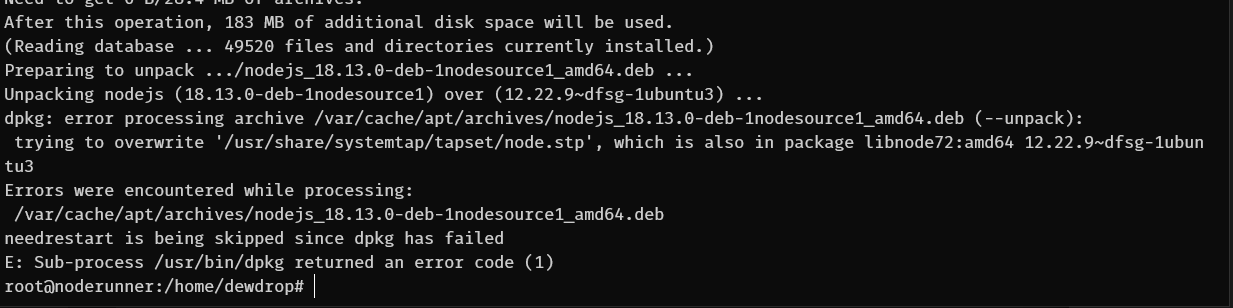 Error-unpacking nodejs-1nodesource1 · Issue #3080 · iron-fish/ironfish · GitHub