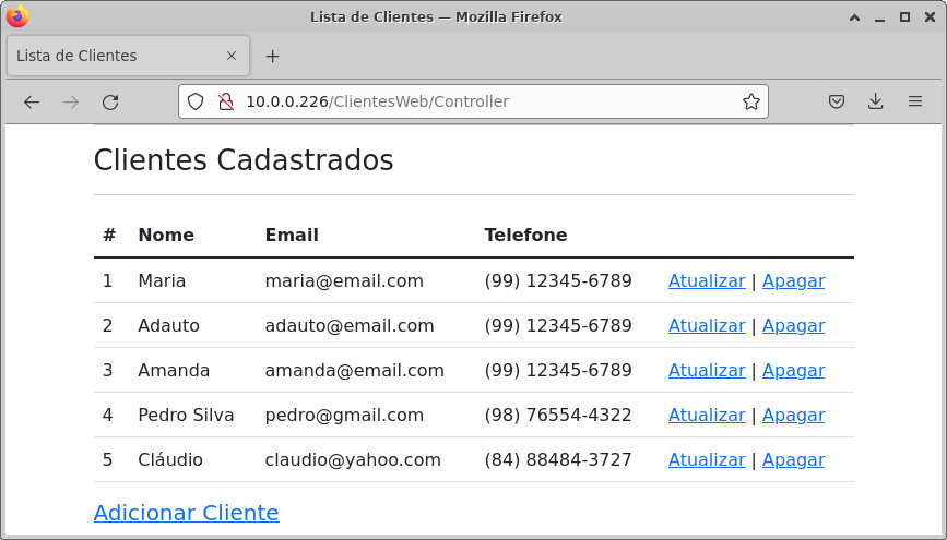 GitHub - adautob/clientes-web: Integração do Back-End com o Front-End ...