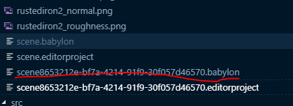 scene.babylon does not save correctly from editor, and cannot load in a ...