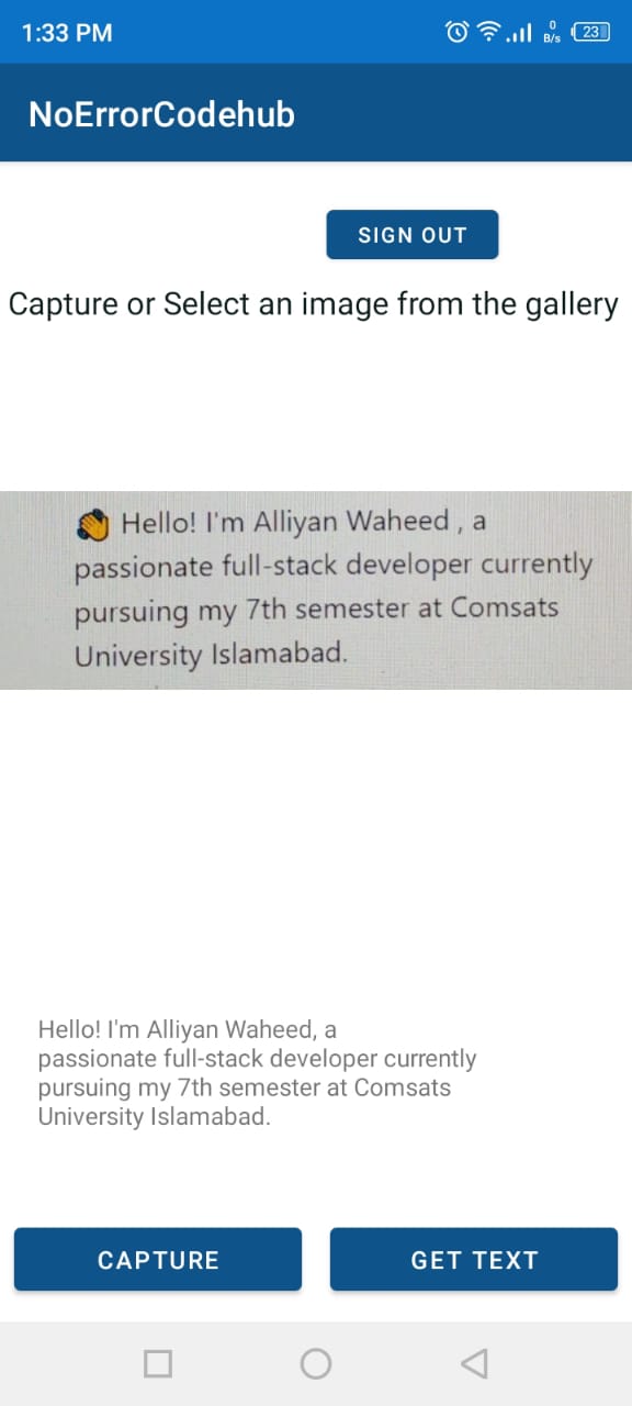 GitHub - Alliyan732/Image-To-Code-OCR: NoErrorCodeHub (Image to text)