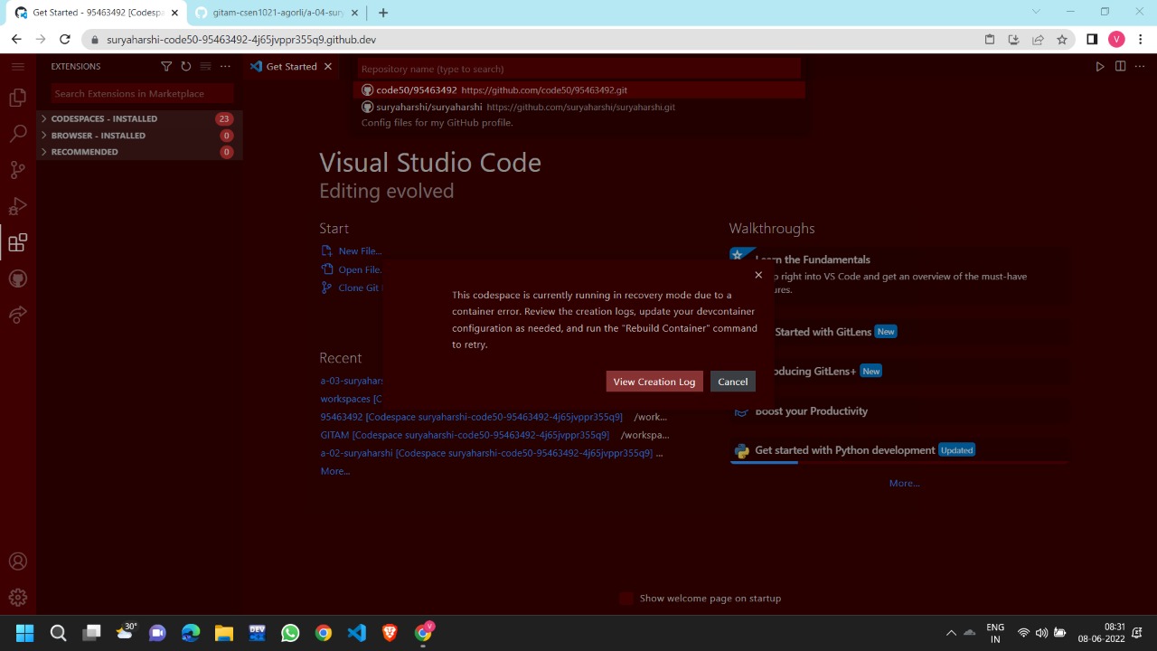 Rebuild Container issue · Issue #6793 · microsoft/vscode-remote-release ...