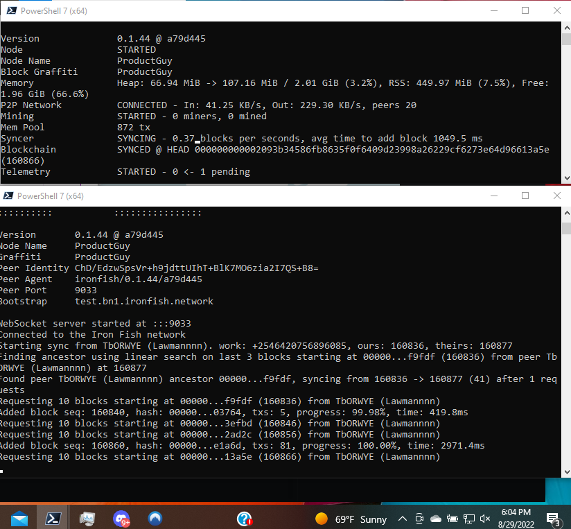 Blockchain "synced" is too sticky in Ironfish Status. Does not clear when sync is lost · Issue ...