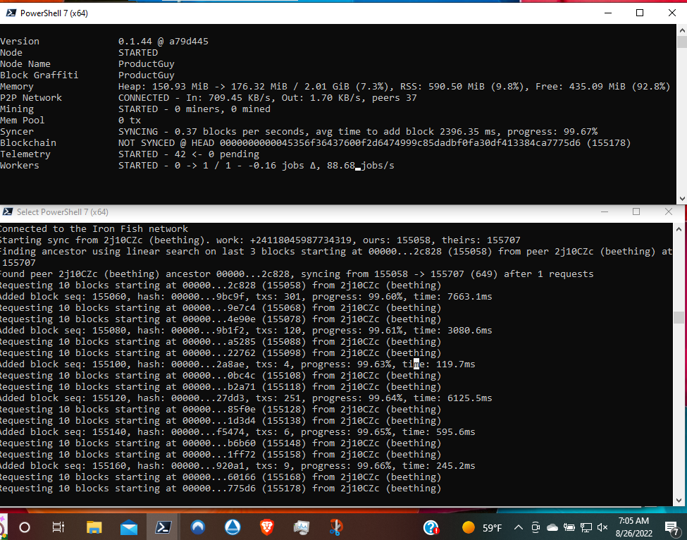 Blockchain "synced" is too sticky in Ironfish Status. Does not clear when sync is lost · Issue ...