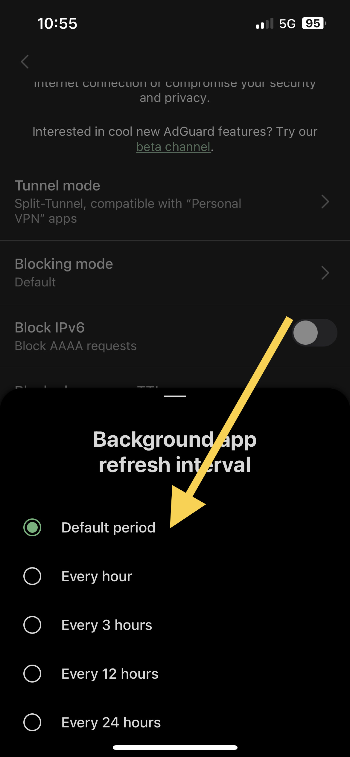 Show default period for background app refresh interval · Issue #2070 · AdguardTeam ...