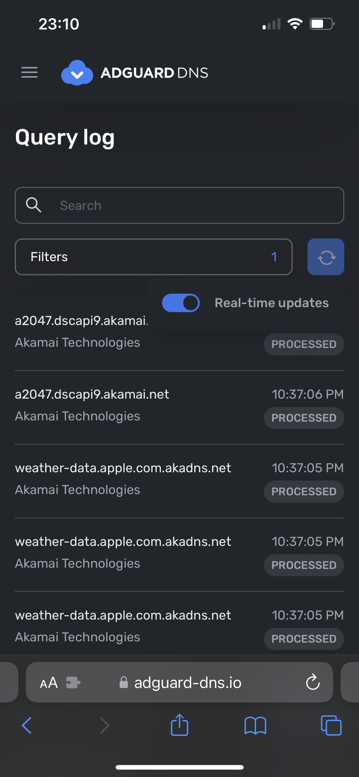 Over 10 Minute Delay In Queries Showing Up In Log · Issue 573 1104