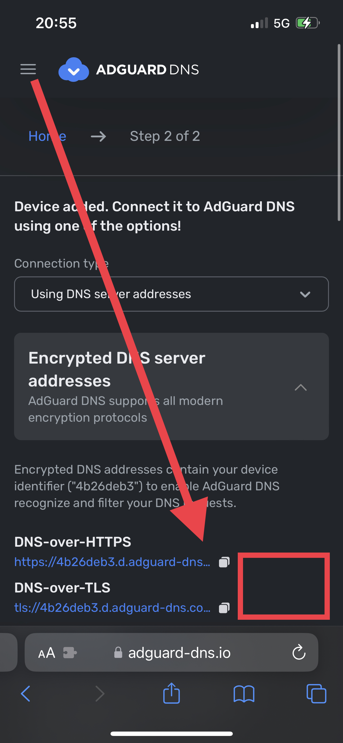 Show full DNS address on device setup in mobile browser · Issue #625 · AdguardTeam/AdGuardDNS ...