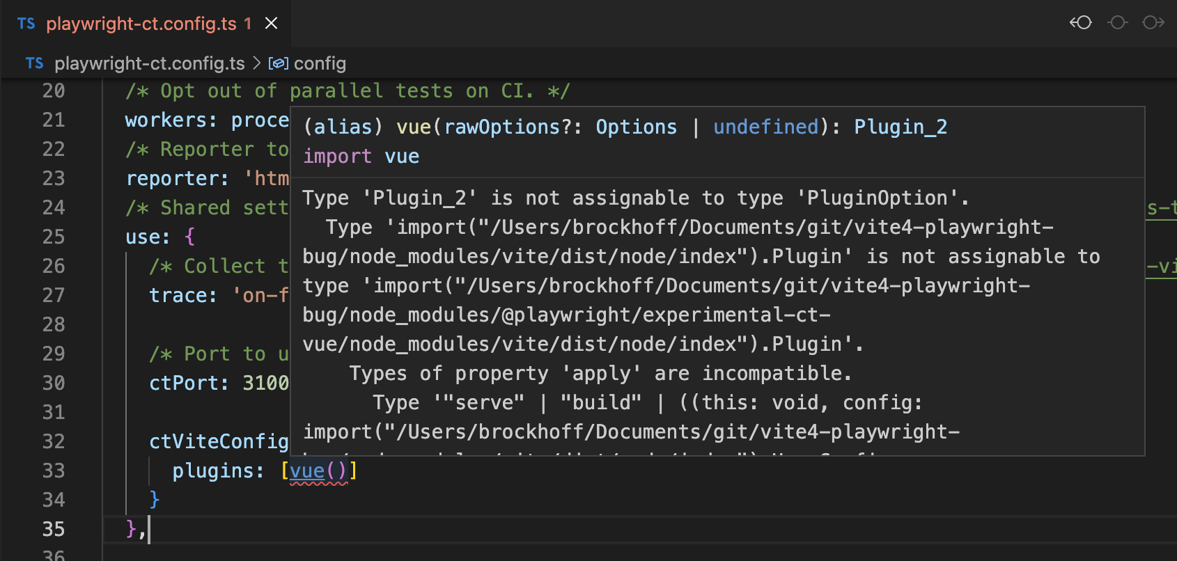 [BUG]: Type of vite v4 plugin does not match playwright vite config · Issue #20069 · microsoft ...