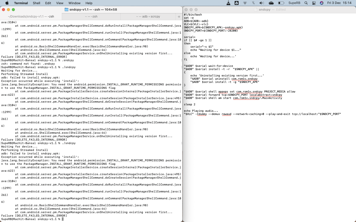 I have some issue with sndcpy, can't get to a solution and there is no issue here till yet for ...