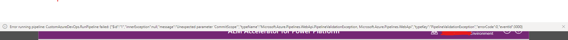 [ALM Accelerator - QUESTION] QUESTION - Experiencing error while committing from ALM accelerator ...